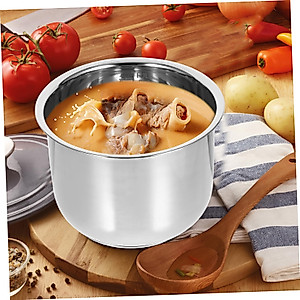 UTHCLO Rice Cooker Liner Instants Pot Inner Oven Electric Cooker Liner Pot Tiger Rice Cooker Pot Cooking Pot Inner Rice Maker Accessories Rice Cooker Small Stove Stainless Steel Silver