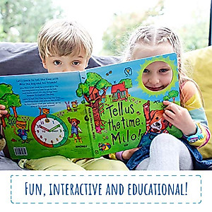 Amonev Clock Book Time Teaching Story Book Tell Us The Time Milo!