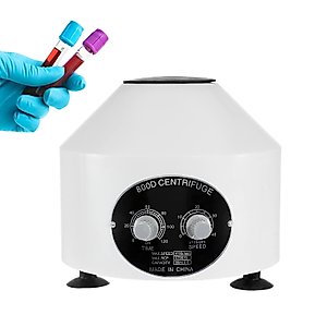 POWLAB Electric Centrifuge Machine Desktop Laboratory Benchtop Centrifuges Lab Medical Practice with Timer and Speed Control - Low Speed,4000 RPM, Capacity 20 ML x 6-110v