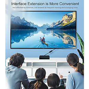 QFUP High Speed Male to Female HDMI Extension Cable for Fire TV Stick,Google Chrome Cast,Roku Stick