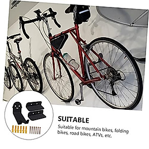 CUBTOL 1 Set Bike Hanger Metal Holder Indoor Bike Metal s Hooks Pot Rack Hook Bike Wall Stand Holders Storage Hooks Bike Supplies Bike Display Rack Bike Storage Hooks Pedal Metal Heavy
