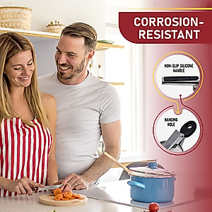 Cook Army Potato Ricer Stainless Steel Professional – 15 Oz Ricer Kitchen Tool With 3 Interchangeable Discs & Non Slip Handle – Mashed Potatoes Ricer & 3 in 1 Veggie Potato Peeler Knife Gadget