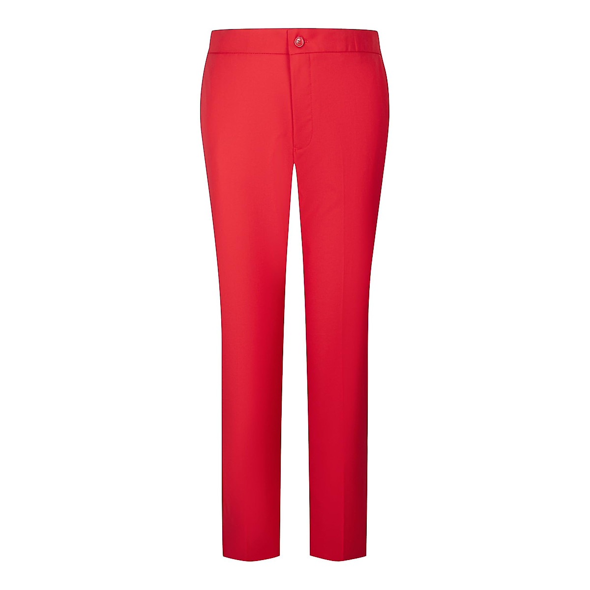 Kelyaa Women's 2 Piece Business Office Suit Lady Peaked Lapel Slim Fit One Button Blazer Jacket and Pants Set Red