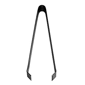 6.7 in Ice Tongs for Ice Bucket, Stainless Steel Ice Tongs with Teeth for Cocktails Metal Tongs Mini Serving Tools Bar Tongs Bar Tools Ice Sugar Cube Tongs Small Kitchen Tongs for Tea Coffee, Black