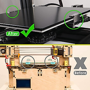 Aokin Adjustable 3D Printer Glass Bed Clips Clamp Compatible with Creality Ender 3/3 Pro, Ender 3S/3X, Ender 3 V2, Ender 5/5 Pro and CR-10/10S 3D Printer Heated Bed Glass Bed Platform, 4 Pcs