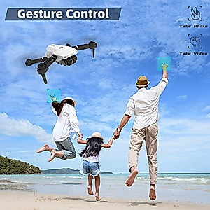 Mini Drones with 2 Cameras HD 720P WIFI FPV idea10 Drone for Beginner Adults RC Quadcopter with Optical Flow Positioning Altitude Hold 360° Flip 2 Batteries