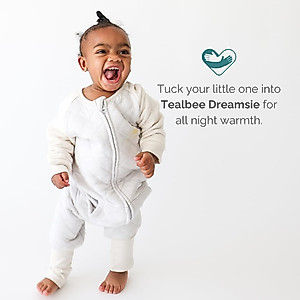 Tealbee Dreamsie: Toddler Sleep Sack with Long Sleeves and Footies 12m-2T - 1.2 TOG All Season Baby Wearable Blanket for Walkers - Rayon made from Bamboo, Organic Cotton Sleep Bag feet - Sunshine
