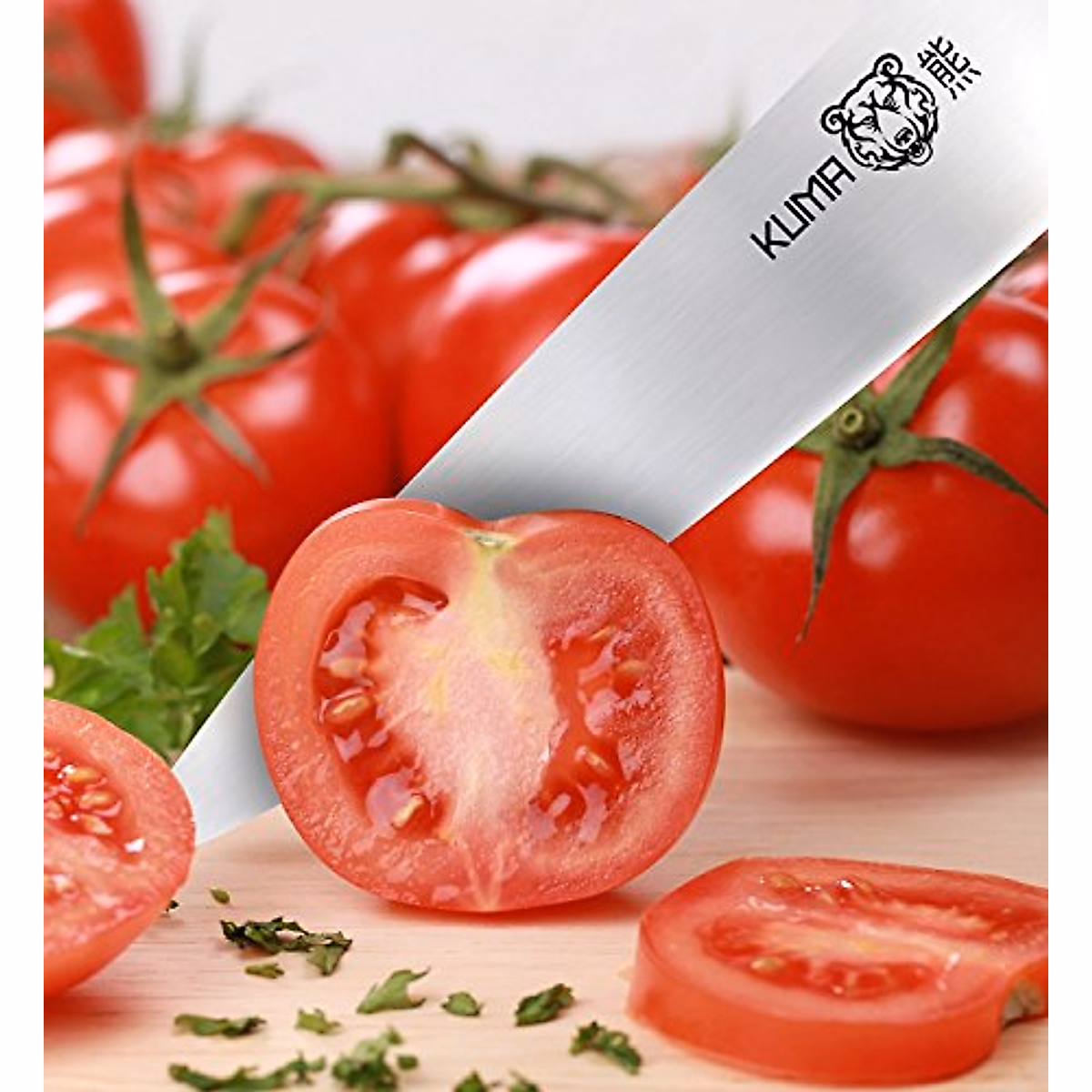 KUMA Multi Purpose Chefs Knife - Pro Bolster Edition - 8 Inch Blade for Carving, Slicing & Chopping - Great Ergonomic Handle - Professional Kitchen Knives
