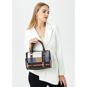 2E-youth Designer Purses and Handbags for Women Satchel Shoulder Bag Tote Top Handle Bag (gezi6-blue)