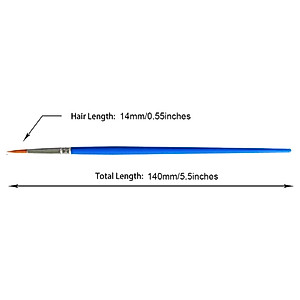 50 Pcs Pointed Round Brushes Set for Kids/Students/Starter/Teens/Children ，Detail Paint Brushes Bulk for Art Class Painting/Painting Party/Acrylic Oil Watercolor，Short Plastic Handle Paintbrushes