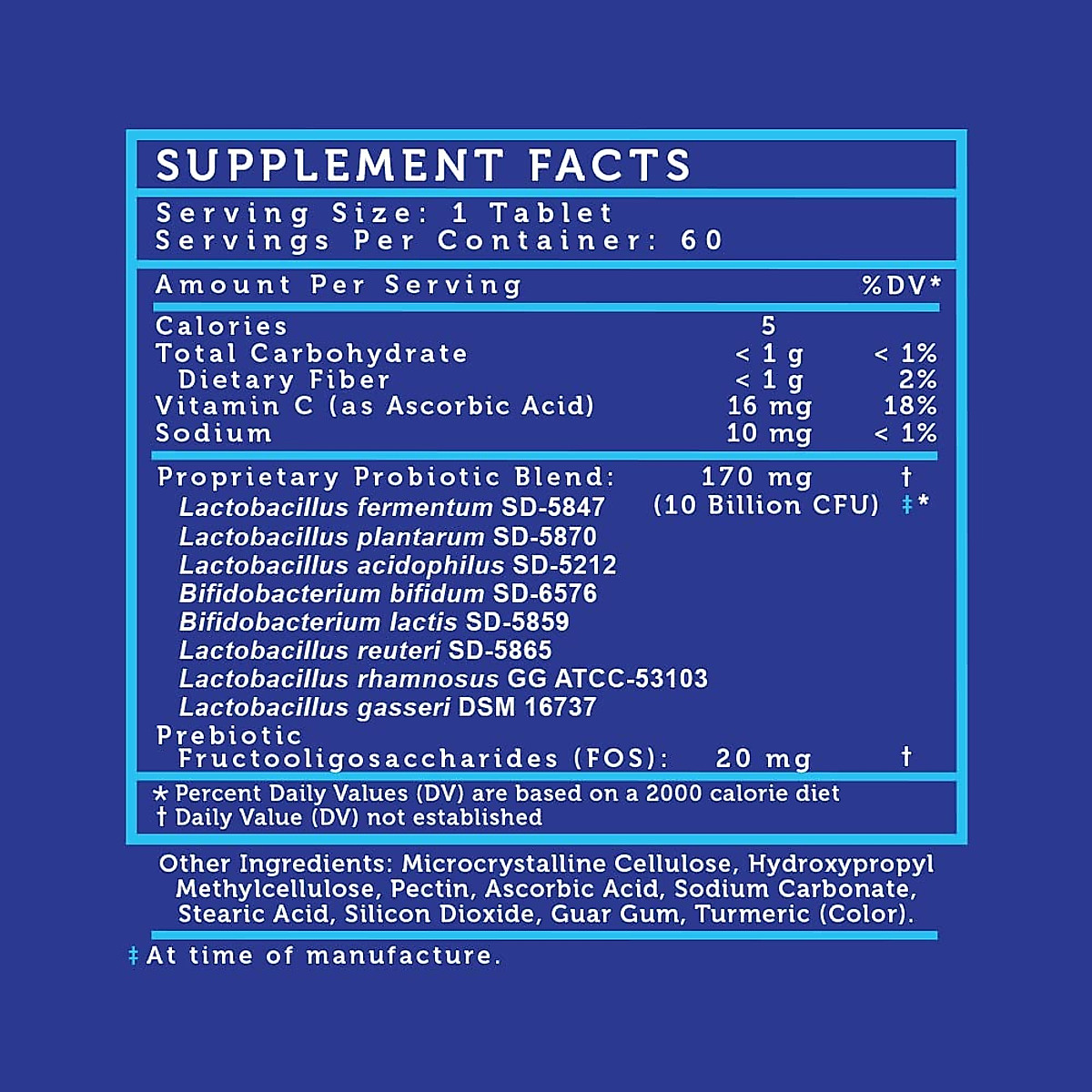 lovebug PROBIOTICS Here’s The Skinny Daily Probiotic for Men & Women, 60 Tablets