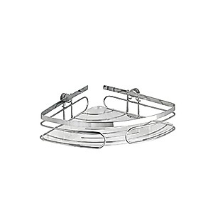 WENKO Corner Shower Caddy, Shower Shelf, Corner Shower Shelf, Shower Corner Caddy Made of Stainless Steel, Shower Storage, Shiny 10.4 x 2.6 x 7.5 in