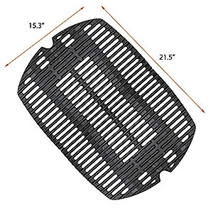 QuliMetal 7645 Grates, 41862 Grill Burner and 7112 Grill Cover for Weber Q200, Q220, Q240, Q2000, Q2200, Q2400 Series Gas Grills
