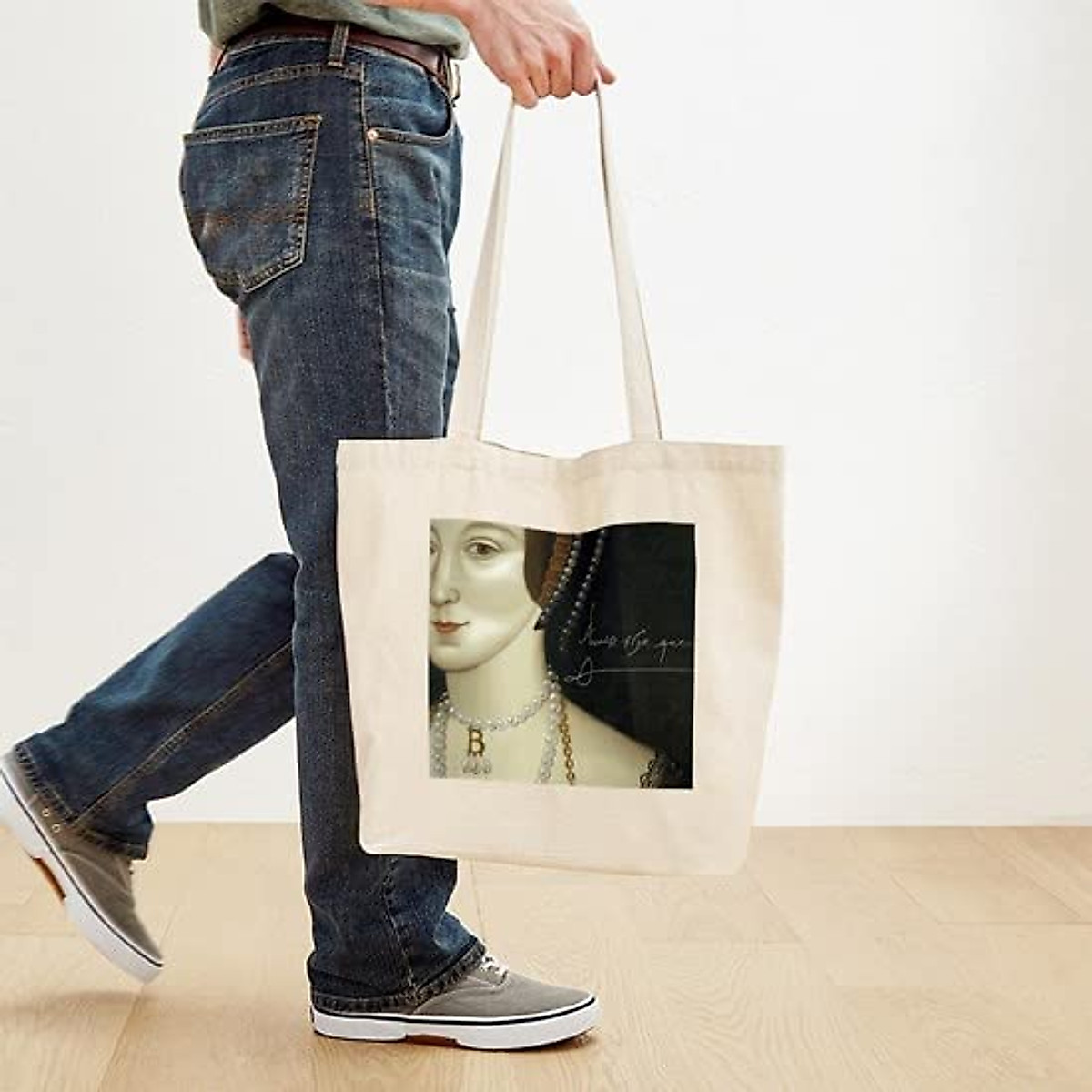 CafePress Anne Boleyn Tote Bag Natural Canvas Tote Bag, Reusable Shopping Bag