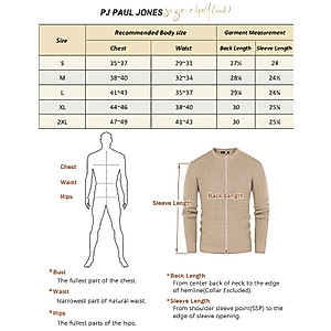 PJ PAUL JONES Crew Neck Sweater for Men Cable Knit Waffle Pullover Thermal Sweaters Grey XXL