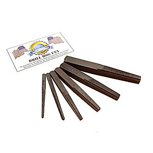 Drill Hog USA 6 Pc Square Easy Out Set Straight Screw Extractor