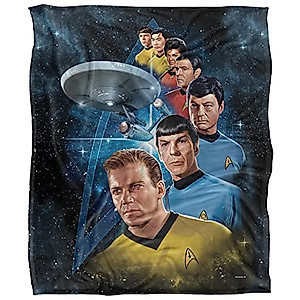 Star Trek Among The Stars Officially Licensed Silky Touch Super Soft Throw Blanket 50" x 60"