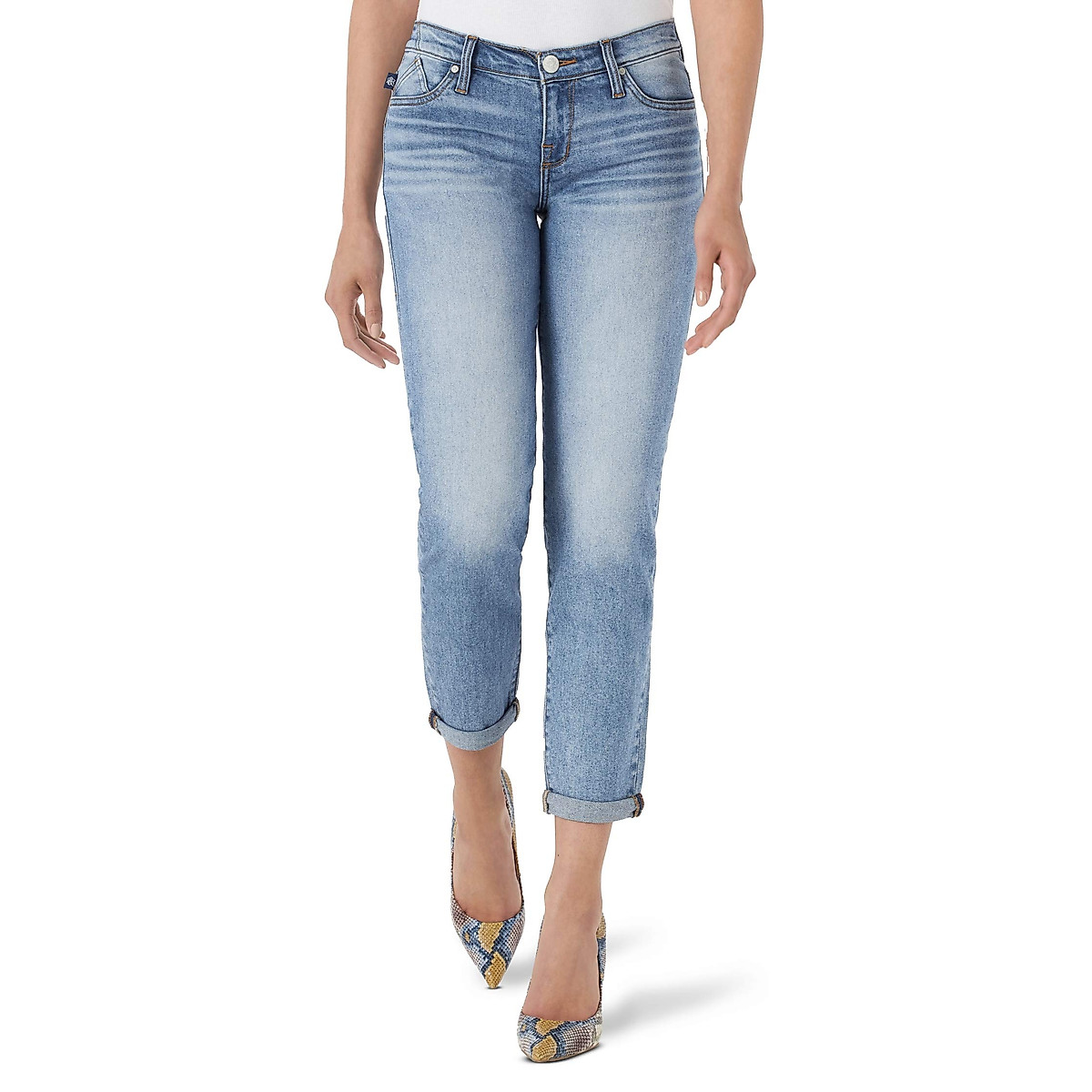 Rock & Republic Womens Indee Boyfriend Jeans, Lake Side, 12 US