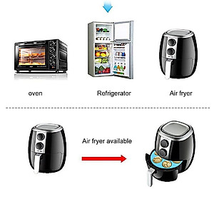 Food Tray Baking Silicone Moulds Fryer Home Round Tray Silicone Baking Air Fryer Mould (black, 18x18x5cm)