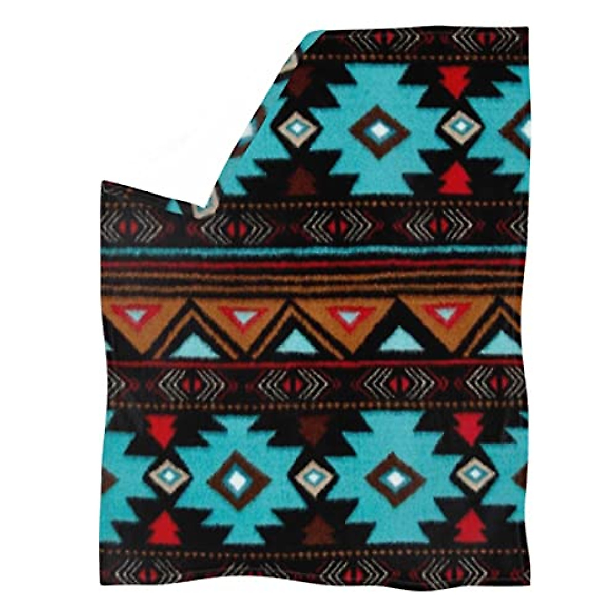 GLENLCWE Tribal Indian American Navajo Aztec Print Fuzzy Flannel Blanket,Throw Blanket Cozy Bed Throw Decor Cover Skin Friendly