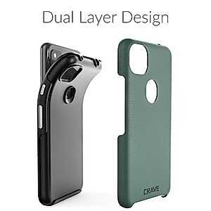 Crave Pixel 4a Case, Dual Guard Protection Series Case for Google Pixel 4a - Forest Green