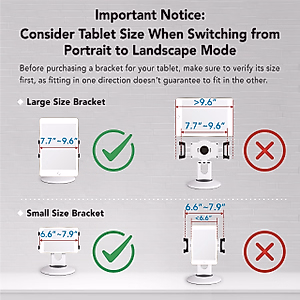 EHO iPad Stand, 360° Rotating Commercial Tablet Stand, Retail Kiosk, 6"-13" (Screens) Adapter Universal Tablet Clamp Holder for iPad, iPad Air, iPad Mini, Microsoft Surface, Most Tablets - Black