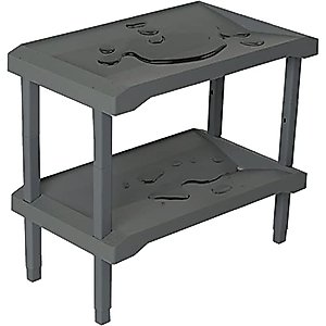 RAKABOT Water and Sand Collecting and Draining Unique Shoe and Boot Rack for Home 23.5 Inches 2 Levels Stores up to 4 Pairs of Men Boots and 6 Women Boots