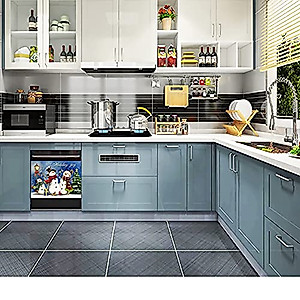 Dishwasher Magnetic Cover Kitchen Decor Magnetic Appliance Covers Christmas Snowman Refrigerator Dishwasher Decal Magnetic Refrigerator Cover Dishwasher Cover Metal Door Garage 23 W x 17 H Inches