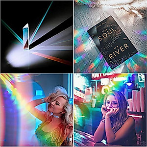Young4us 3 Pack Crystal Optical Glass in 3 Sizes, Triangular Prism for Photography, Kids, Science, Teaching Light Spectrum, Physics and Taking Photos (Set of 3, 6 in 4 in 2 in, 150 mm 100 mm 50 mm)