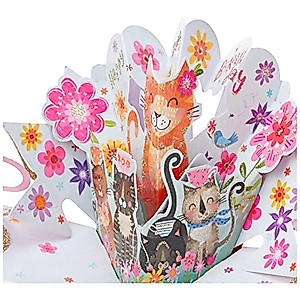 Happy Birthday Cats Pop-Up Greeting Card Original Second Nature 3D Pop Up Cards