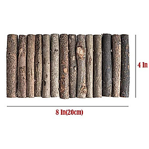 Hamiledyi  4 PCS Hamster Wooden Bridge Mouse Bridge Chew Toy Rat Natural Hideout Ladder for Small Animal Gerbils Guinea Pigs Rat Ferret Reptils  　