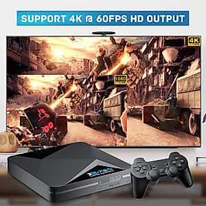 Kinhank Retro Game Console Super Console X2 Pro Built-in 65000+ Games, Plug&Play Video Game Console Android 9.0/CoreE/Emuelec 4.6 3 System In One, S905X2 Chip, 4K UHD Output,2.4G/5G, BT 5.0