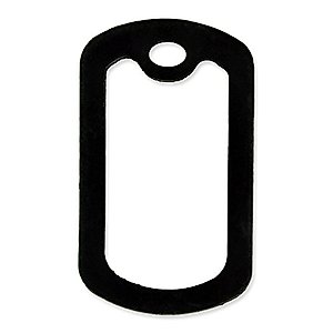 PinMart Military Dog Tag Silencer – Silicone Rubber ID Tag Protector – Tag Edge Bumper Prevents Noise & Scratching, Black
