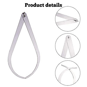 Watris Veiyi 10inch Clay Caliper Tool, Stainless Steel Caliper Clay, Measuring Pottery Tool, Bent Leg Stainless Steel Caliper, Inside Outside Caliper, Sculpture Ceramic Tool for Carving Modeling