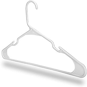 1InTheHome Standard Plastic Hangers, Hanger (30 Pack) Notched