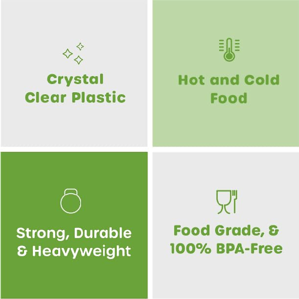 [300 Pack] Heavyweight Disposable Clear Plastic Soup Spoons - Engraved Design