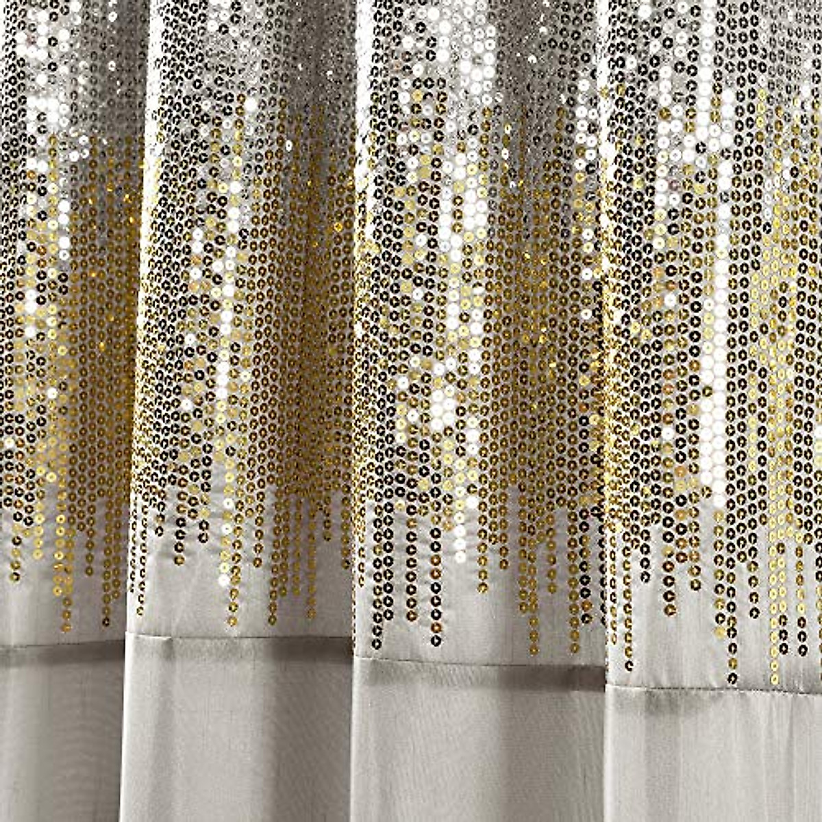 Lush Decor Night Sky Window Curtain Panel for Living, Bedroom, Dining Room (Single Curtain), 42"W x 84"L, Yellow & Gray