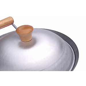Aluminum Dome Wok Lid/Wok Cover, 13-Inches, (For 14" Wok), 18 Gauge, USA Made