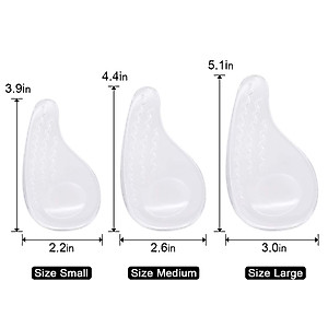 Dr. Foot's Supination Insoles & Overpronation Insoles, Medial & Lateral Heel Cups for Foot Alignment, Knee Pain, Bow Legs, Osteoarthritis (Medium - Women's 8-11.5|Men's 6-10.5, Clear)