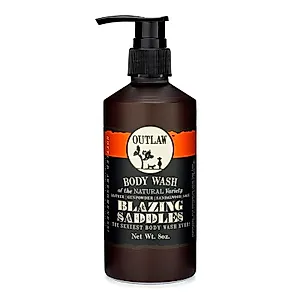 Blazing Saddles - The Sexiest Natural Body Wash Ever - Western Leather, Gunpowder, Sandalwood, and Sagebrush - Men's or Women's Body Wash - 8 fl. oz. - Outlaw