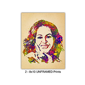 Barack and Michelle Obama Poster Picture Set - Gift for Black African Americans, Democrats, Liberals - Wall Art, Room Decor, Home Decoration for Office, Living Room, Bedroom - 8x10 Unframed