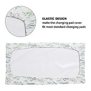 Changing Pad Cover, Baby Blanket, Crib Sheet, Green Leaf