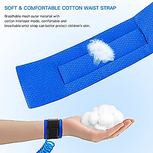 Hooyyene Anti Lost Wrist Link for Toddlers, Safety Toddler Leash, Child Leash, Wrist Leash for Babies and Kids, Children's Safety Wristband for Outdoor, Family Travel(8.2ft/2.5m,Blue)