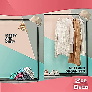 Zoe Deco Non-Slip No Shoulder Bumps Clothes Hangers with Grippy Coating, Sleek and Slim Rounded Hangers, Bump Free Hanger Solution (White, 16.5"x7.75", 10 Pack)