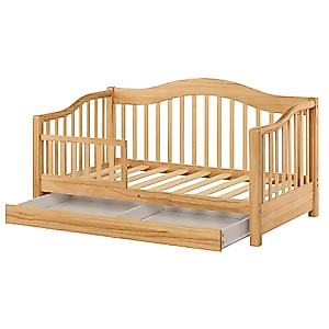 Dream On Me Toddler Day Bed in Natural, Greenguard Gold Certified, 54.5x29x28 Inch (Pack of 1)