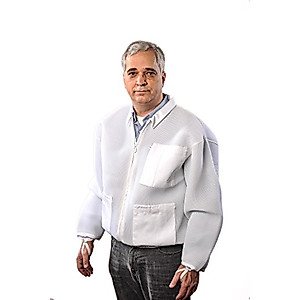 FOREST BEEKEEPING SUPPLY Ventilated Jacket - Clear View Fencing Veil YKK Brass Zippers Ultra Light Weight & Maximum Protection Professional & Beginner Beekeepers (Large)