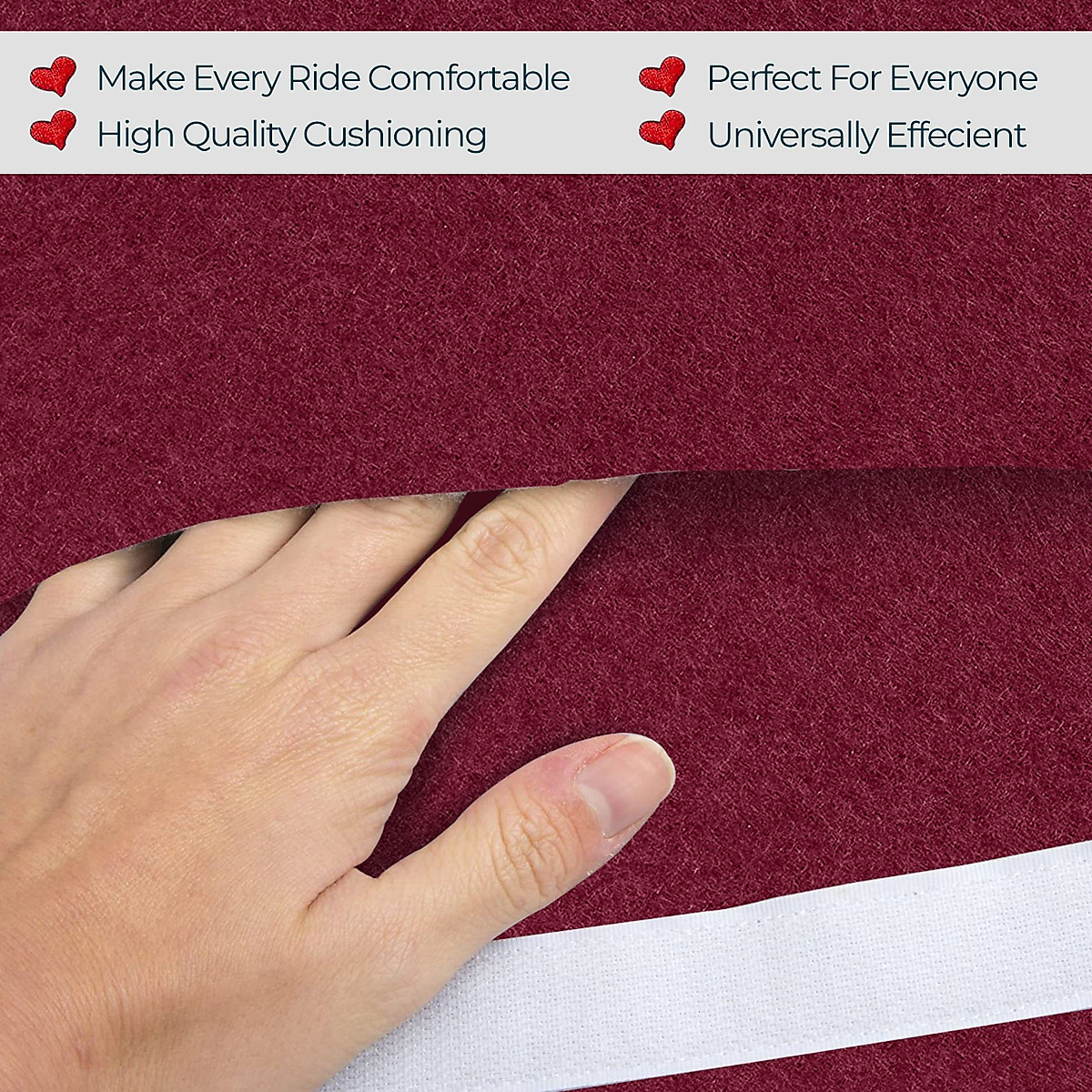 The Breast & Chest Buddy Port Support - Seatbelt Pads for Open Heart Surgery and Mastectomy Recovery - Burgundy