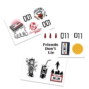 FashionTats Eleven Temporary Tattoos | 3-Pack | 16 tattoos | Skin Safe | MADE IN THE USA | Removable