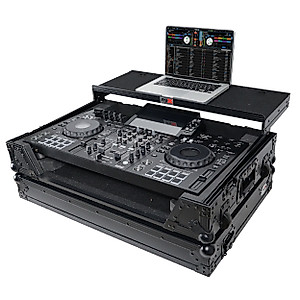 ProX XS-XDJRX3WLTBL ATA Flight Case For Pioneer DDJ-REV5 XDJ-RX3 DJ Controller w/Laptop Shelf, 1U Rack Space & Wheels Black