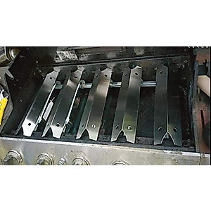 Votenli S9061A(3-Pack) S1048A(3-Pack) Replacement 13 1/8 inches Stainless Steel Heat Plates and Stainless Steel Grill Burner Crossover Tube for Brinkmann 810-3330-S,810-3331-F